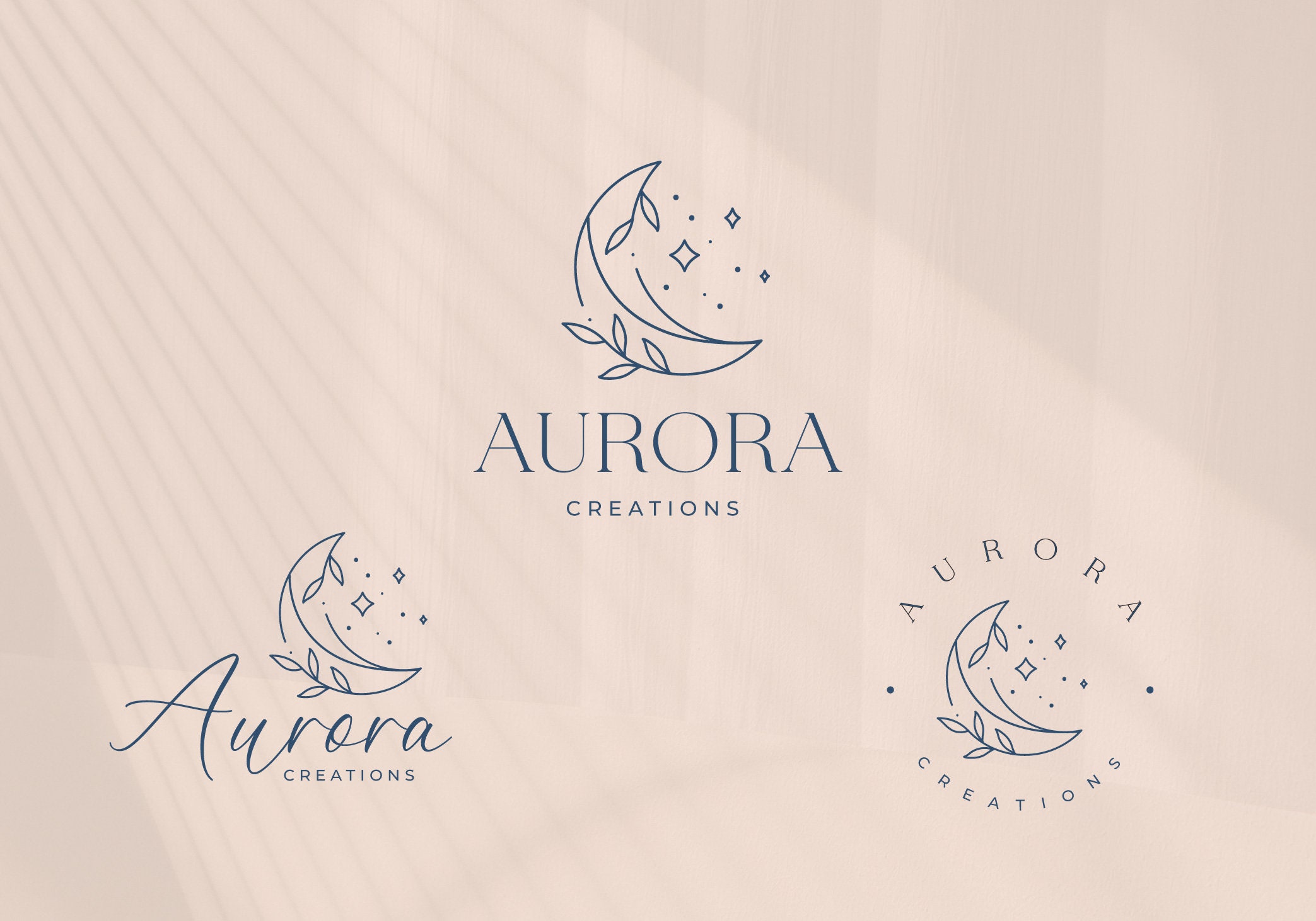 Magic Moon Logo Minimal Celestial Logo Spiritual Logo Stars - Etsy