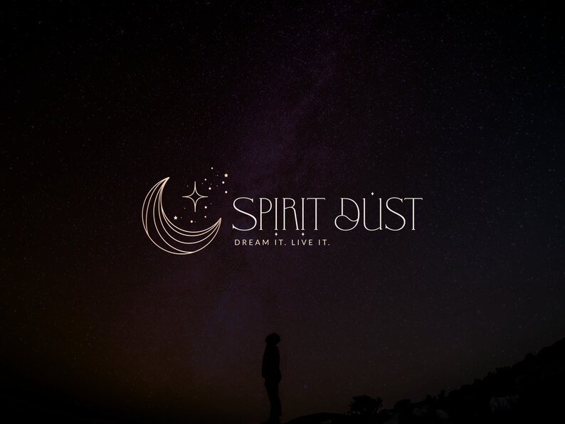 Moon Logo Design Spiritual Logo Boho Logo Mystical Logo - Etsy