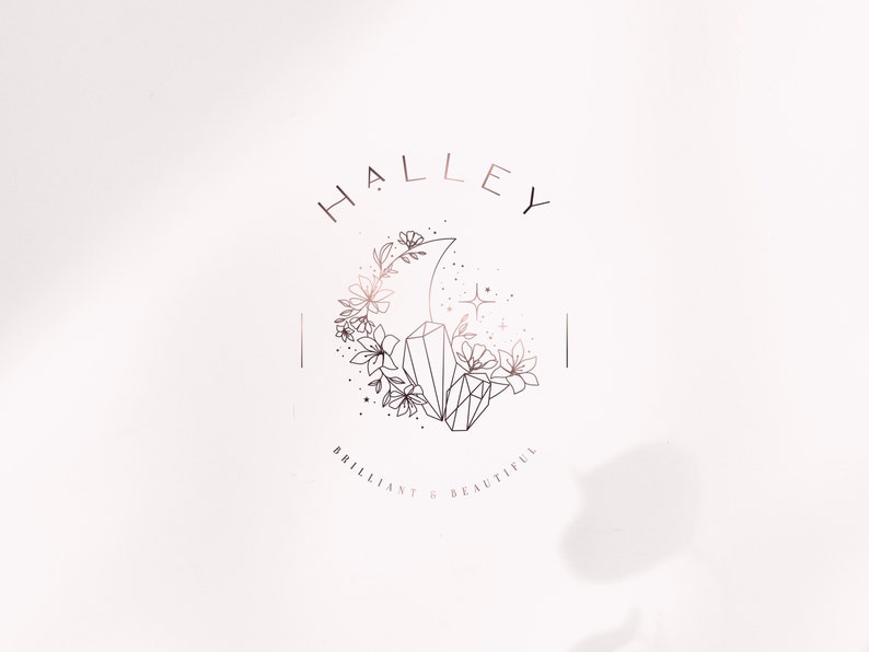 Crystal Moon Logodiamond Logo Gem Logojewelry Logo - Etsy