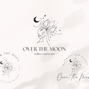 Woman Logo, Lotus Flower Logo, Goddess Logo, Makeup Artist, Line Art ...