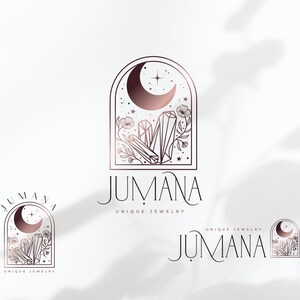 Crystal Moon Logo, Diamond Logo, Gem Logo,jewelry Logo, Gemstone Logo ...