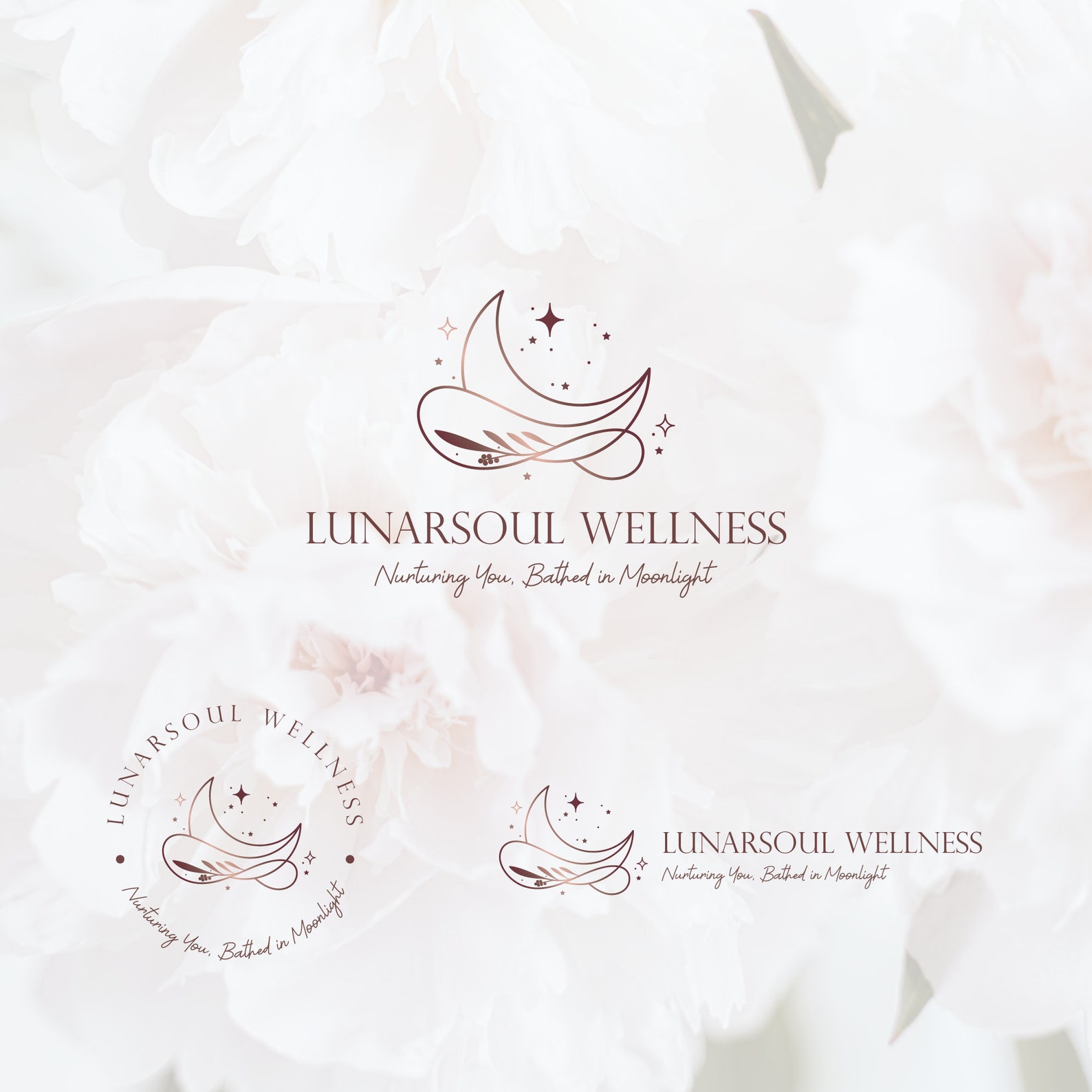 Moon Logo, Minimal Moon Celestial Logo, Spiritual Logo, Stars Logo ...