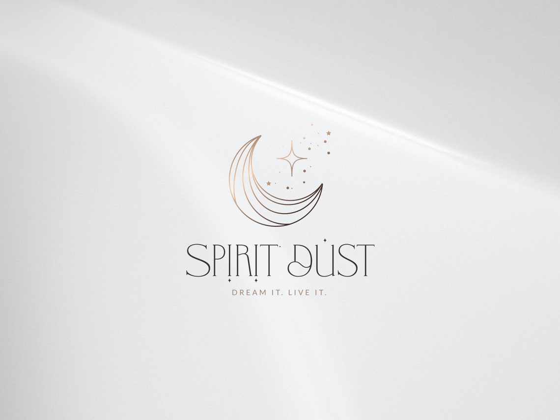 Moon Logo Design Spiritual Logo Boho Logo Mystical Logo - Etsy
