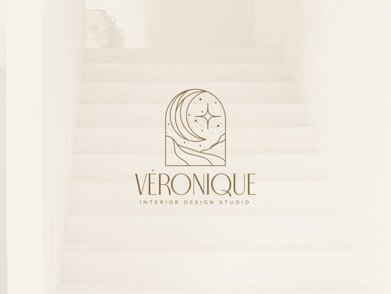 Moon Logo Desert Logo Sand Logo Stars Logo Boho Logo - Etsy