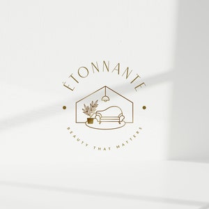 Minimalist Interior Design Logo, Furniture Logo, Contemporary Logo ...