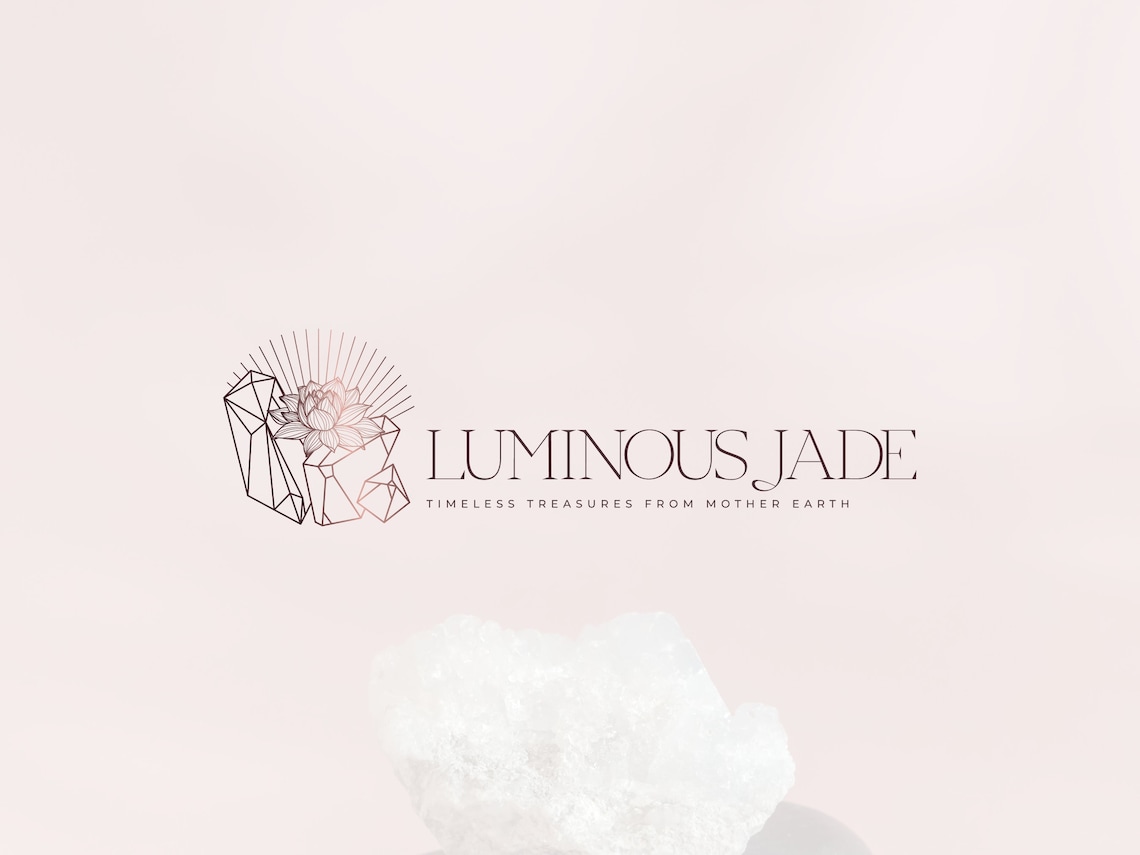 Crystal Logo Lotus Logo Sun Logo Gem Logojewelry Logo - Etsy