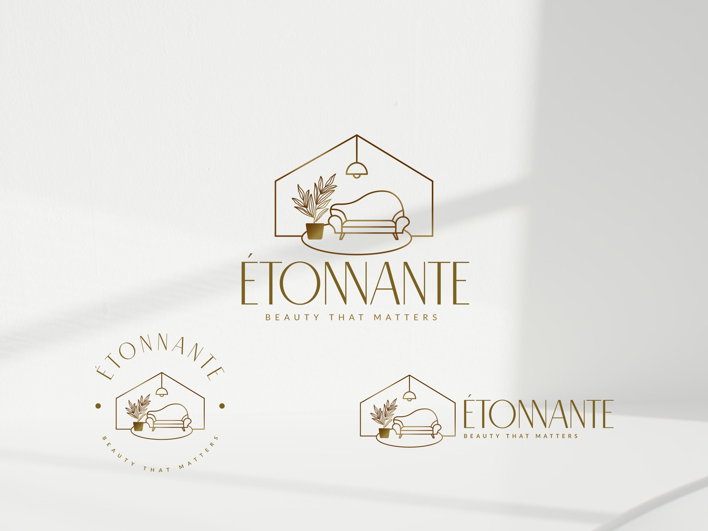 Minimalist Interior Design Logo Furniture Logo Contemporary - Etsy