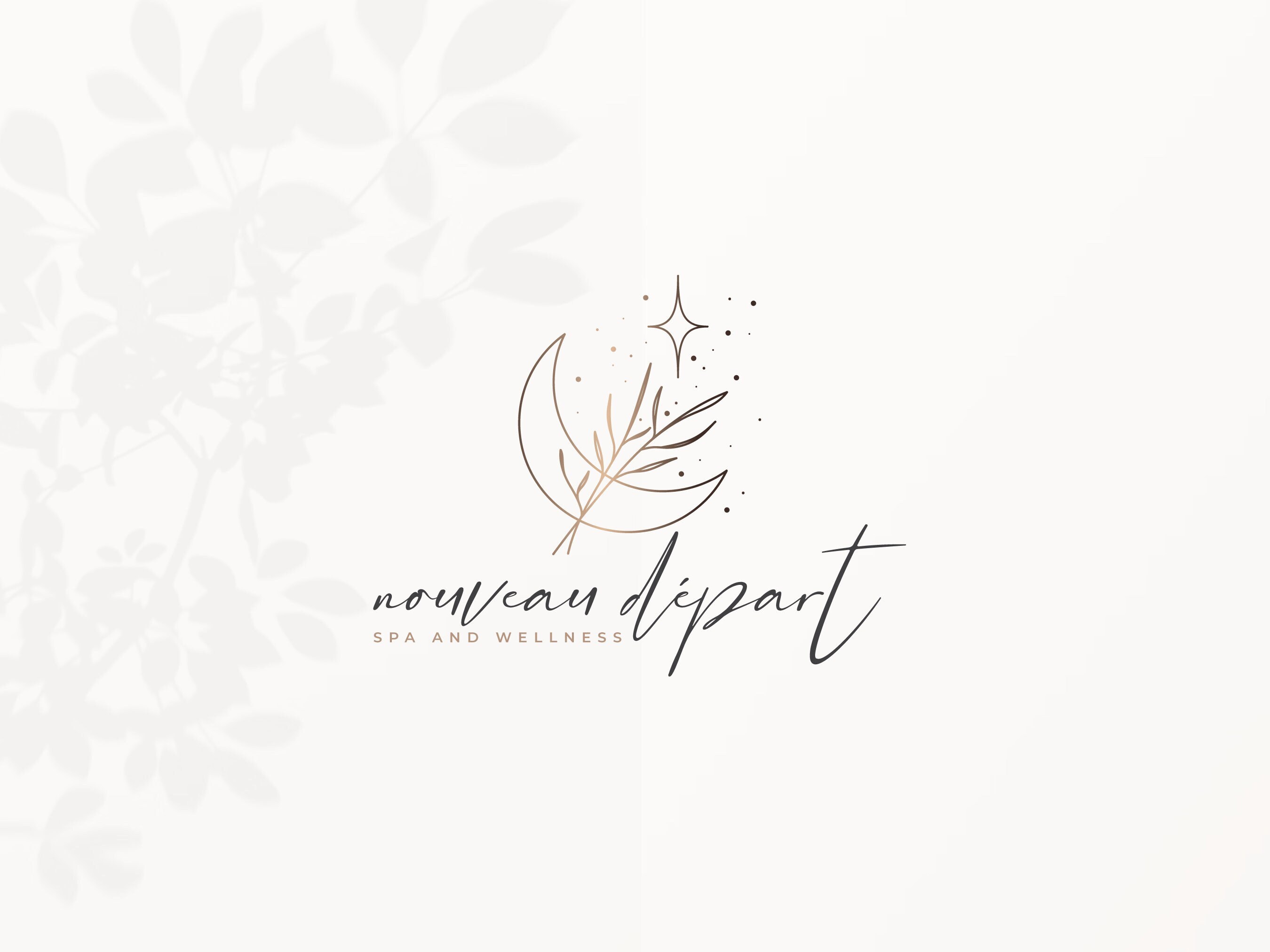 Gold Moon Logo, Minimal Celestial Logo, Spiritual Logo, Stars Logo ...