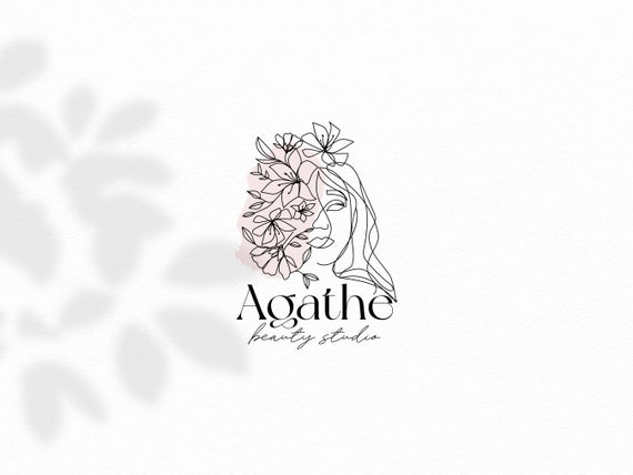 Woman Logo Flower Girl Logo Florist Logo Spa & Wellness - Etsy