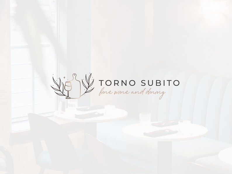 Wine and Dine Logo Fine Dining Restaurant Logo Wine Shop - Etsy