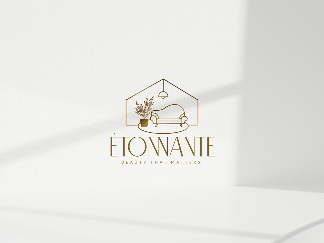 Minimalist Interior Design Logo, Furniture Logo, Contemporary Logo ...