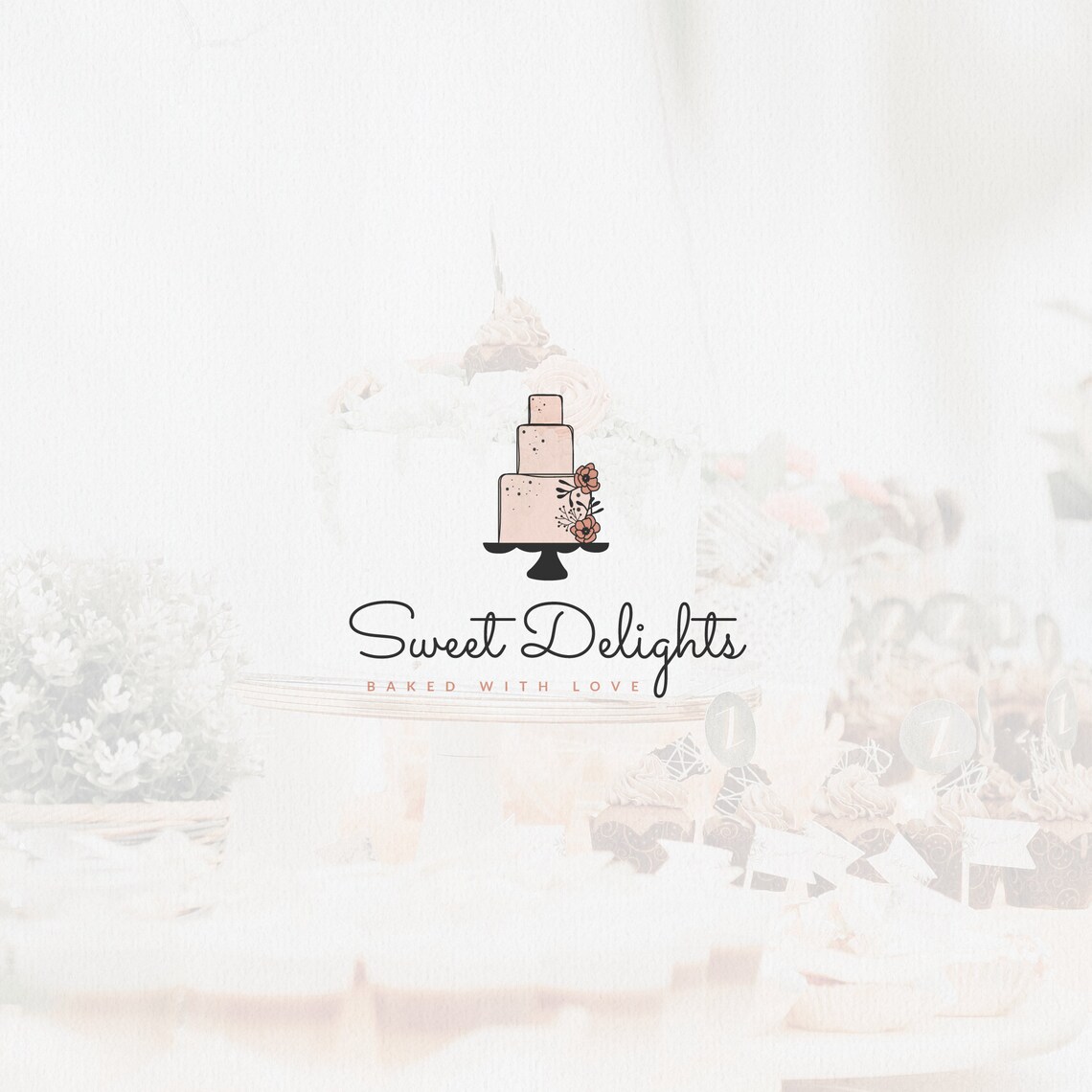 Cake Logo Bakery Logo Design Cupcake Logo Baking Logo - Etsy
