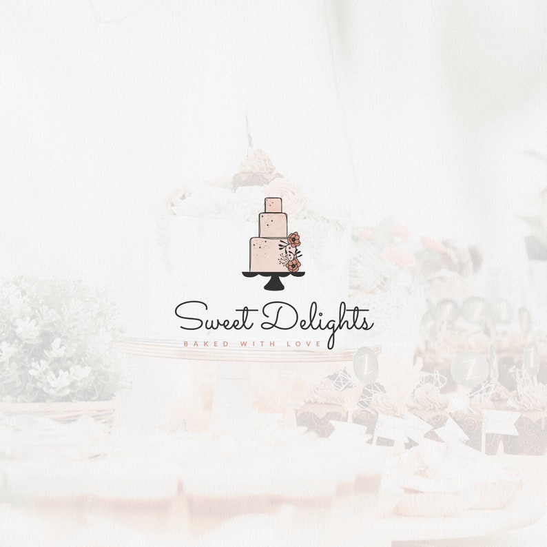 Cake Logo Bakery Logo Design Cupcake Logo Baking Logo - Etsy