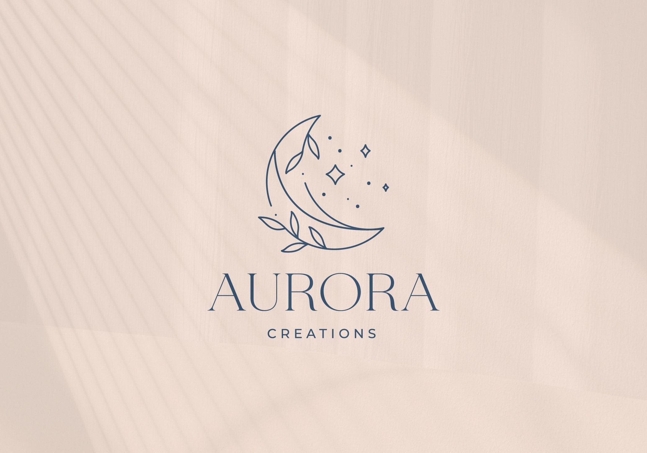 Magic Moon Logo Minimal Celestial Logo Spiritual Logo Stars - Etsy