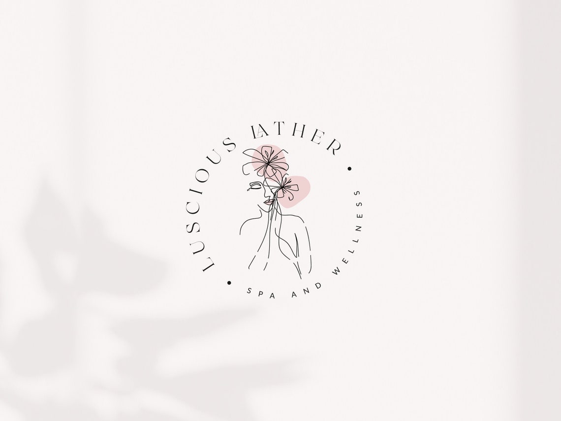 Woman Logo Flower Girl Logo Florist Logo Spa & Wellness | Etsy