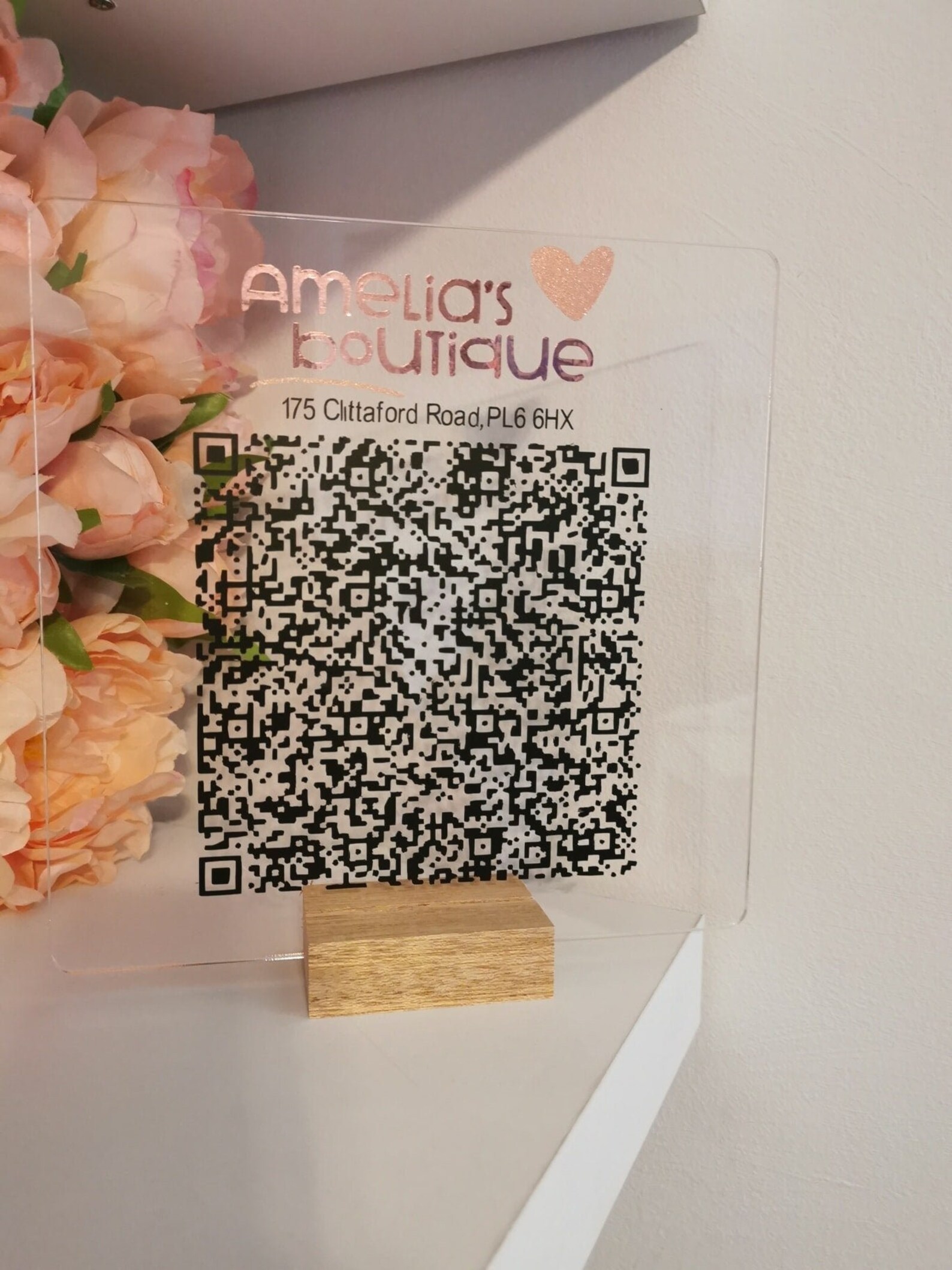 Acrylic Sign QR Code Business Sign Hexagon Stand - Etsy