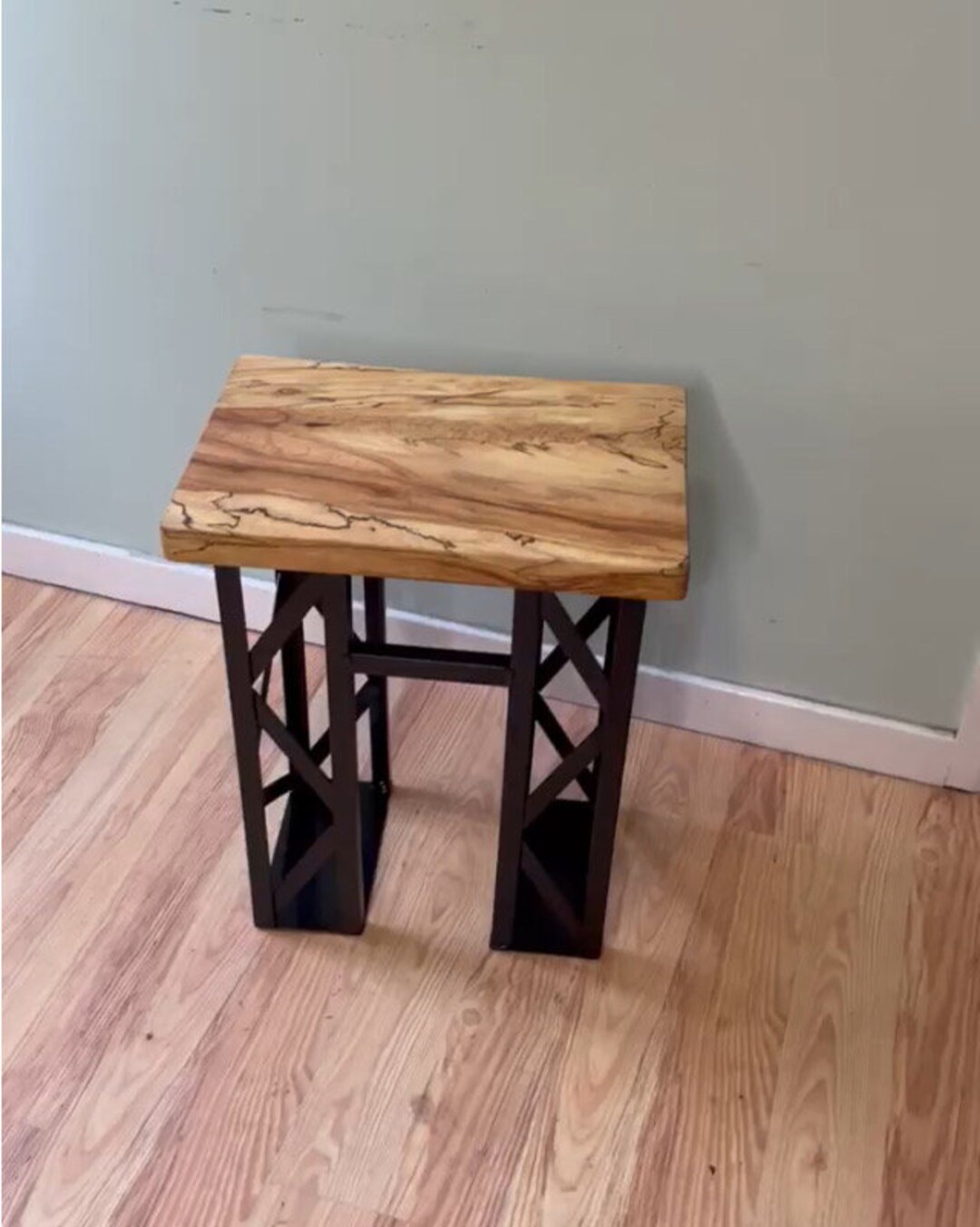 Rustic wood Table or Stool-Footstool-Natural Wood-Industrial Modern ...