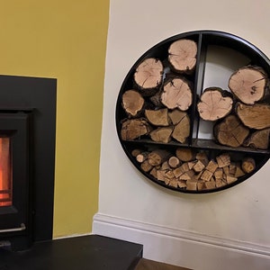 Log Store - Log Holder - Wall Mounted - Handcrafted - Kindling Store ...