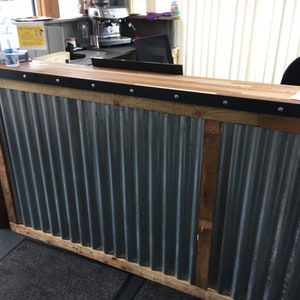 Garden Bar- Rustic Garden Bar-industrial Bar - Drinks Bar- Corrugated ...