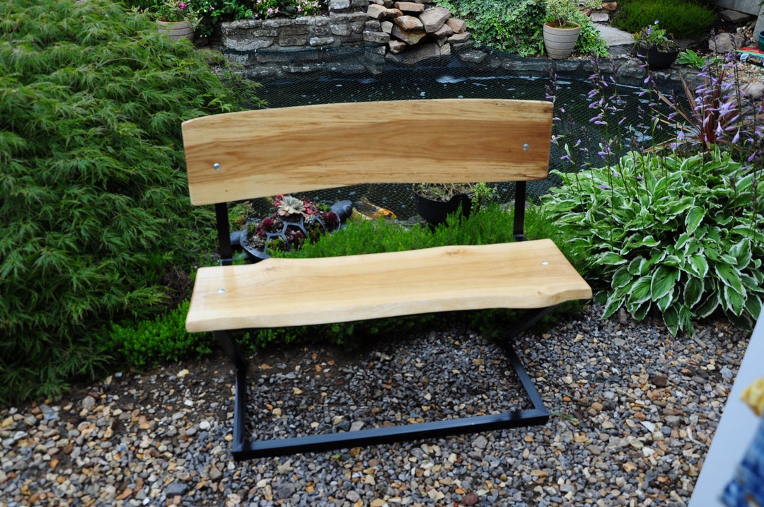 Garden Bench- Oak-conservatory Seat-rustic Bench-garden Furniture-patio ...