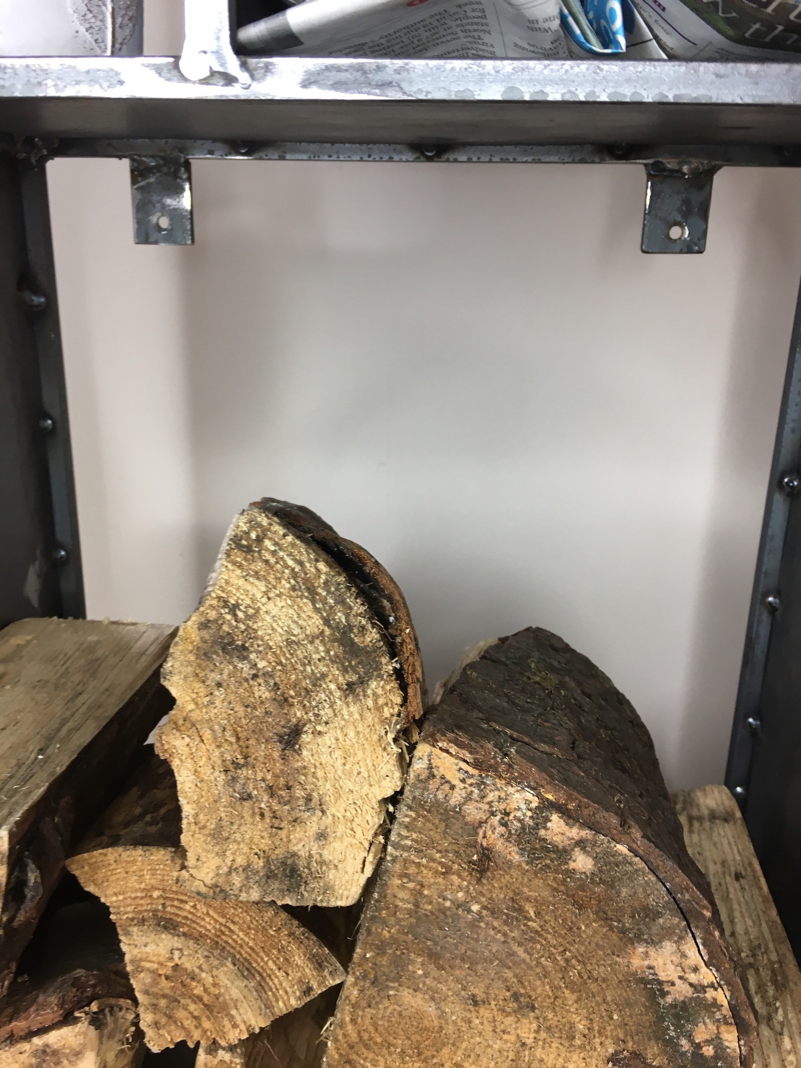 Industrial Modern Chic-log Holder-log Store-wall | Etsy UK