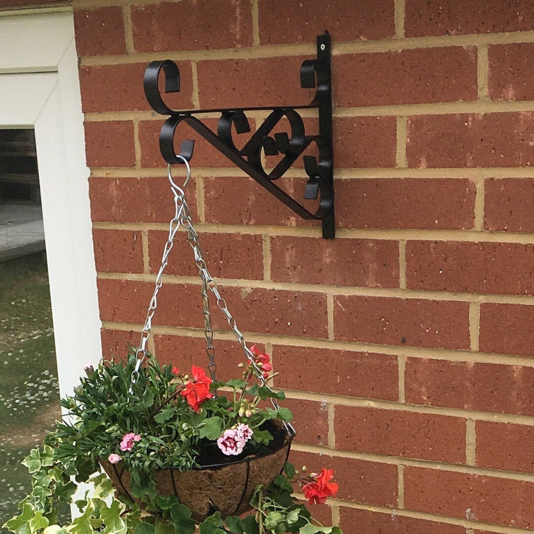 Pair of Hanging Basket Brackets-wall Bracket-heavy Duty Bracket-hook ...