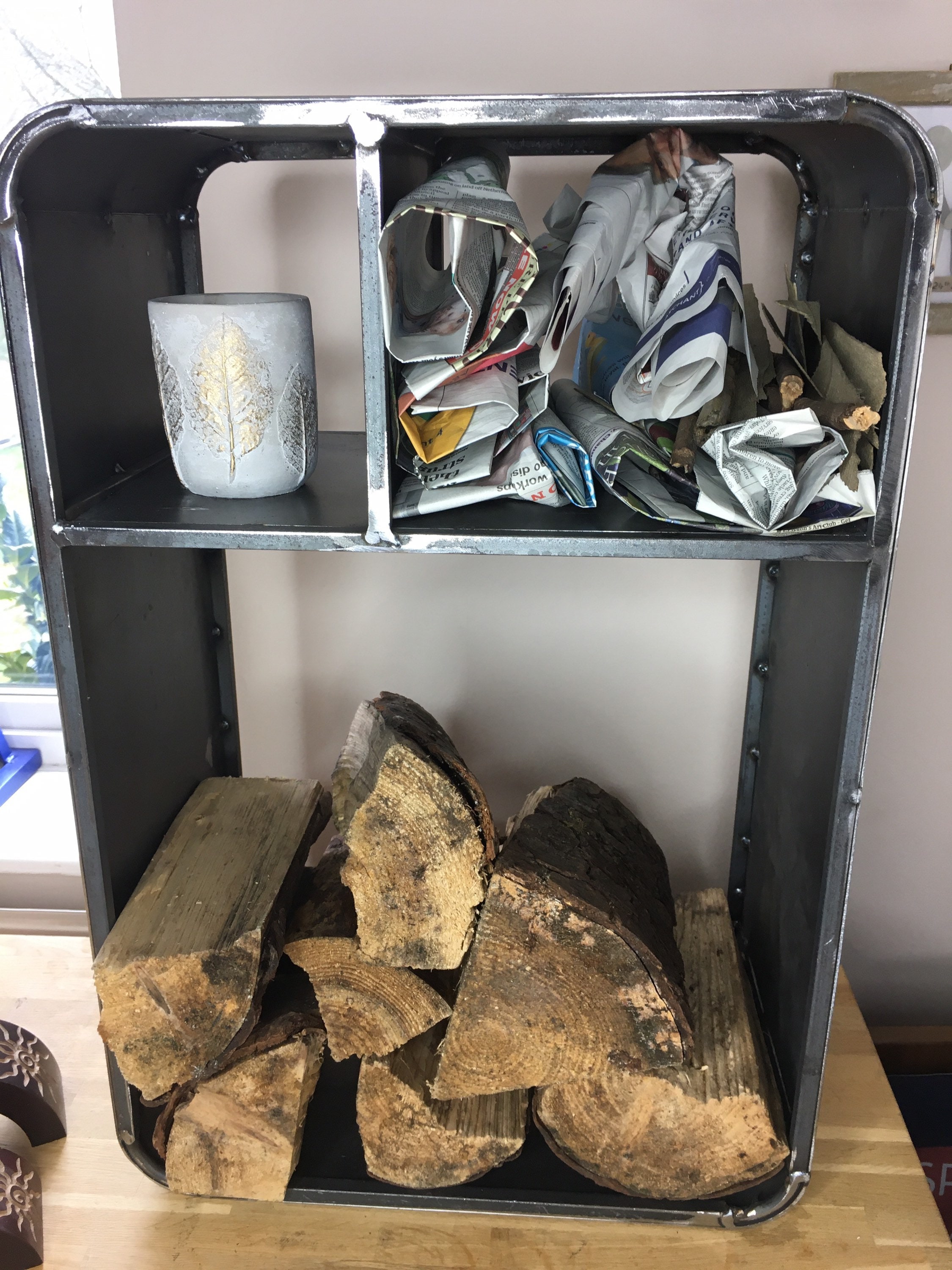 Industrial Modern Chic-log Holder-log Store-wall | Etsy UK