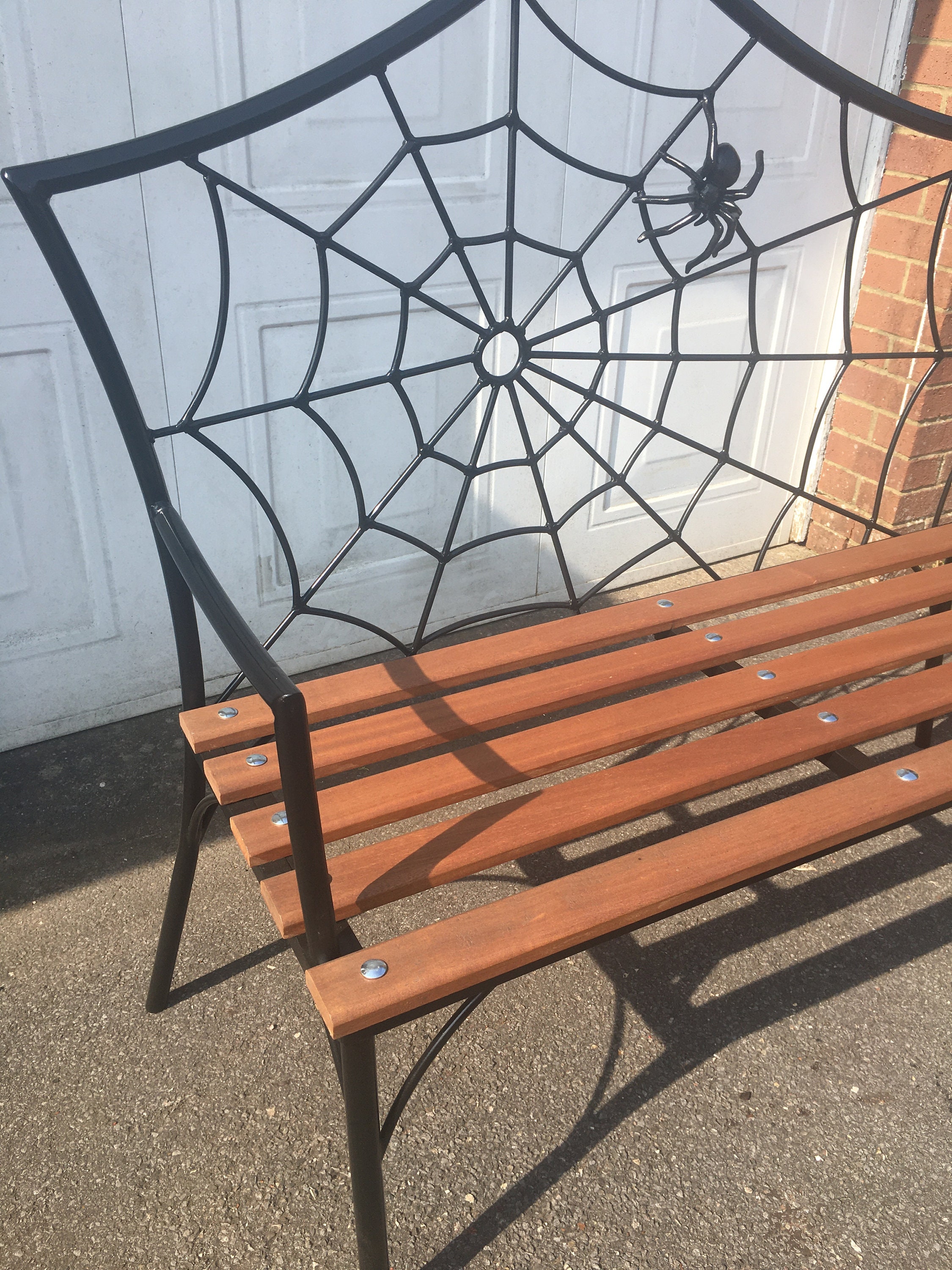 Garden Bench-Handmade Garden Bench-Spiders-Reclaimed Wood | Etsy