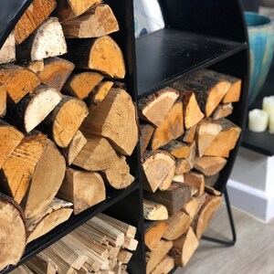 Log Store-log Holder-freestanding-kindling Store-fireside Furniture-log ...