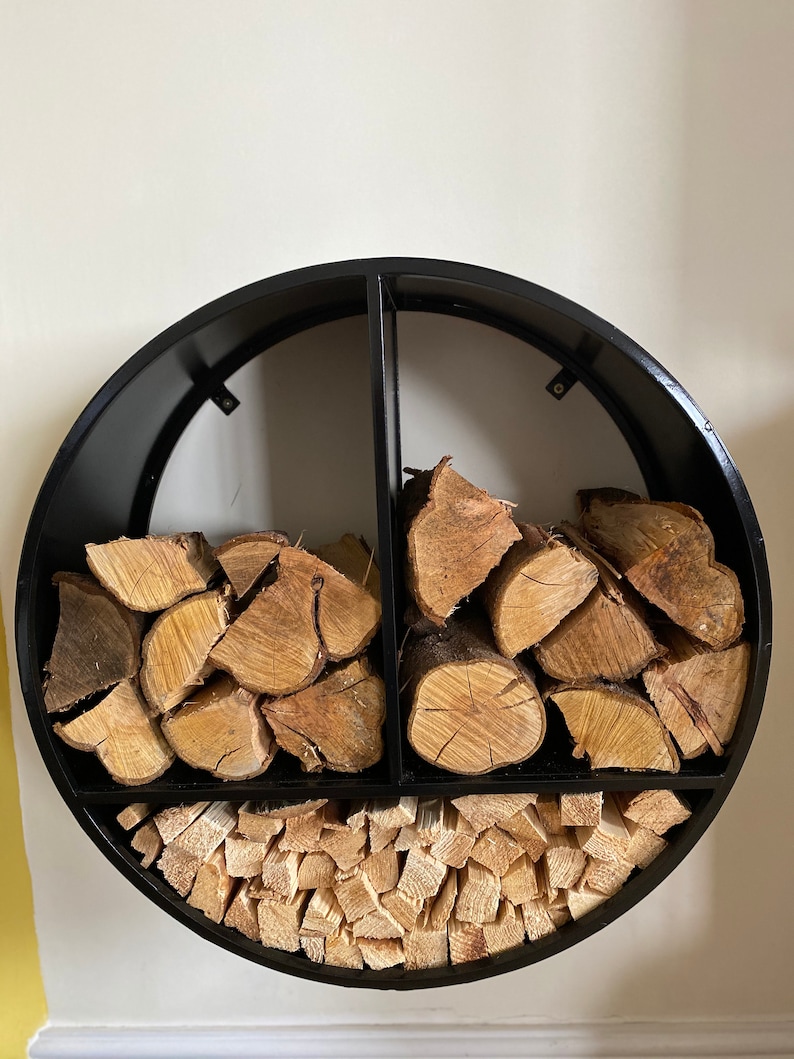 Log Store - Log Holder - Wall Mounted - Handcrafted - Kindling Store ...