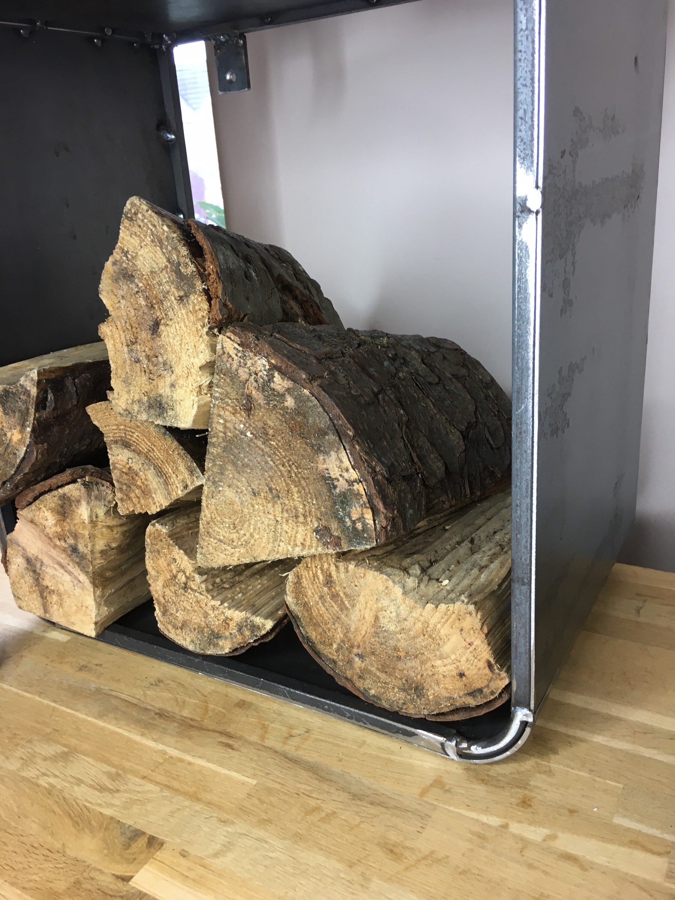 Industrial Modern Chic-log Holder-log Store-wall | Etsy UK