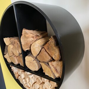 Log Store - Log Holder - Wall Mounted - Handcrafted - Kindling Store ...