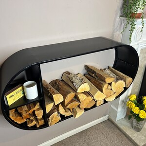 Log Holder-log Store-wall Mounted-kindling Store-fireside Furniture-log ...