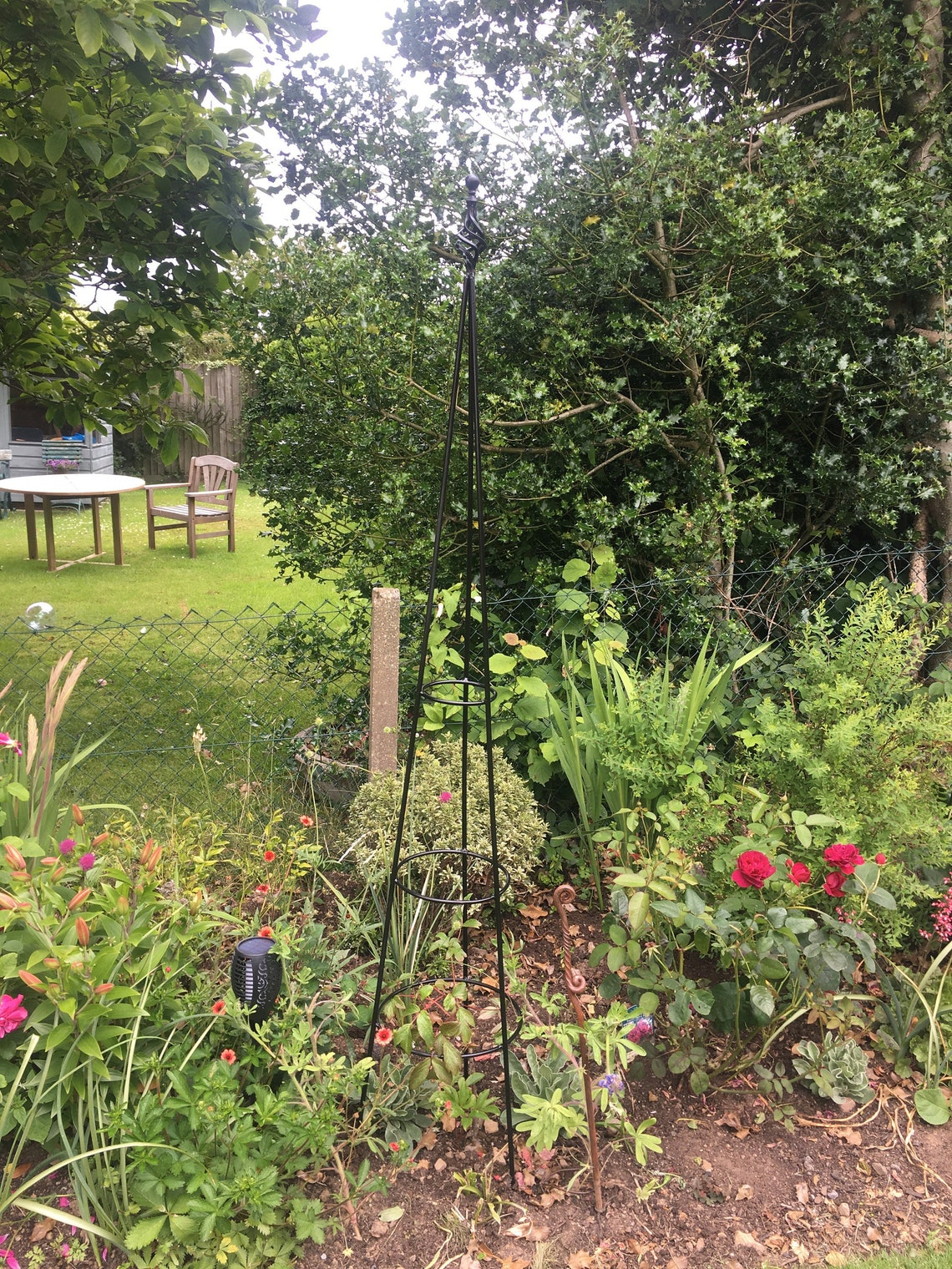 Steel Garden Obelisk-plant Support-clematis Support- Garden Art-garden ...