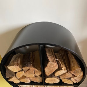 Log Store - Log Holder - Wall Mounted - Handcrafted - Kindling Store ...