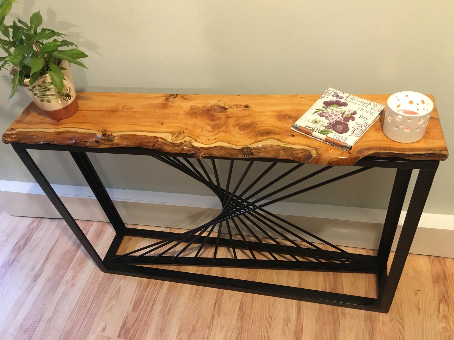 Hallway Table-yew Wood-farmhouse-console | Etsy