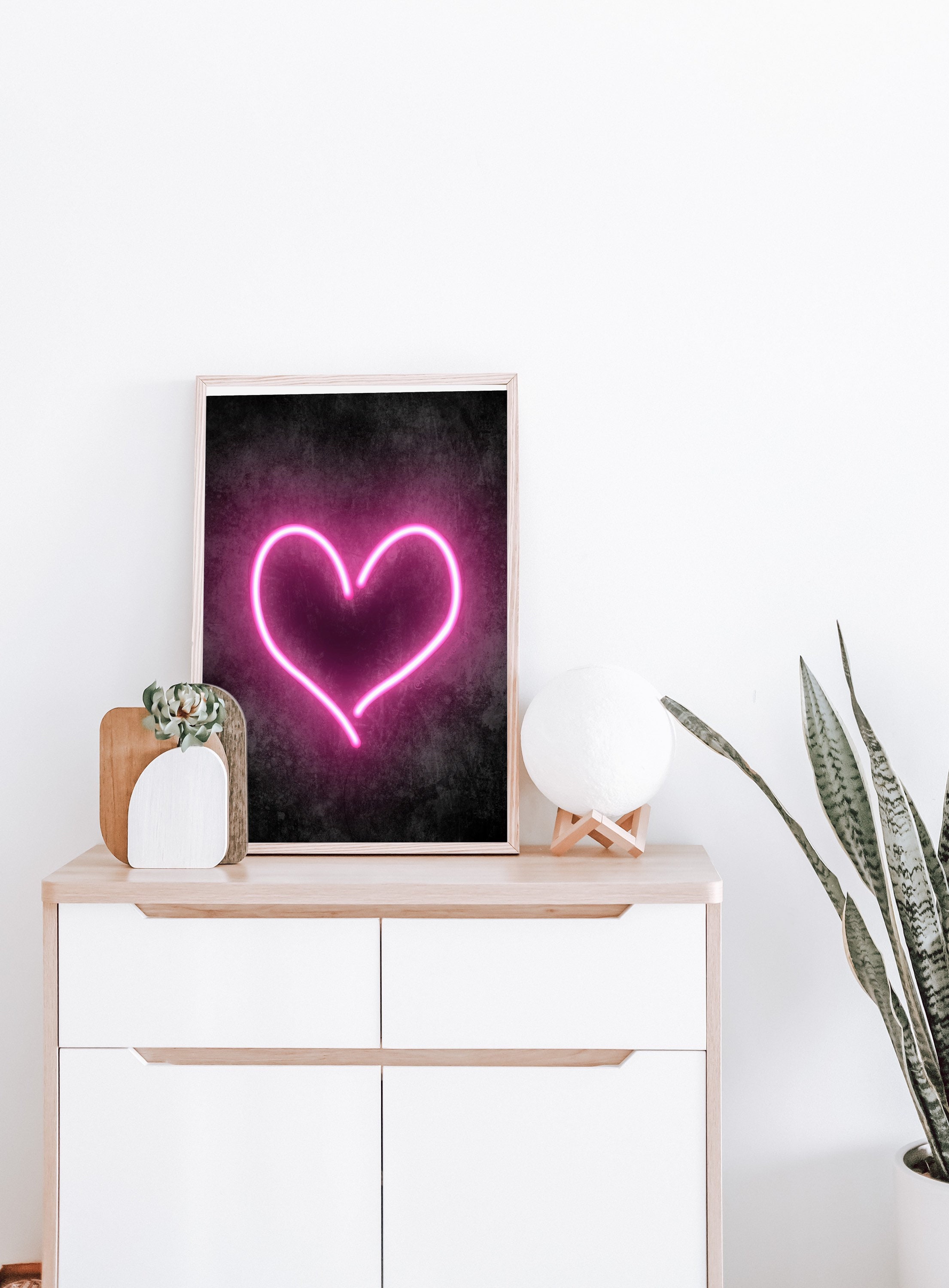 Pink, Neon Light, Art Print - Etsy