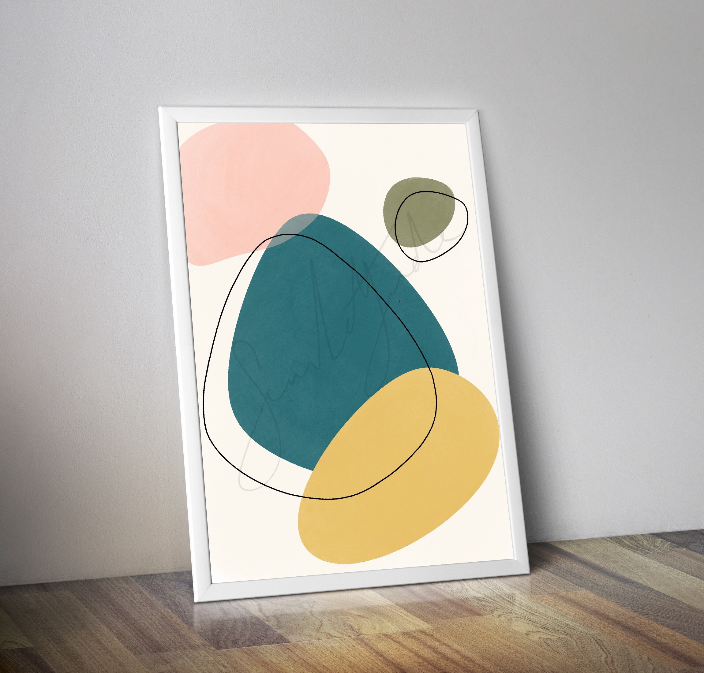 Abstract Coloured Pebbles Print - Etsy