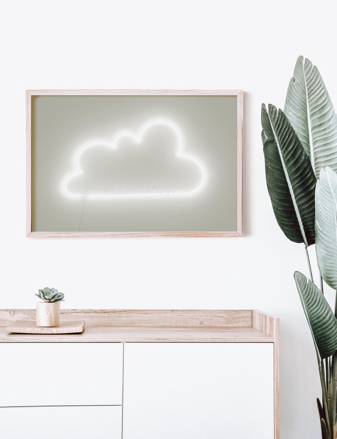Cloud Neon Light, Art Print - Etsy