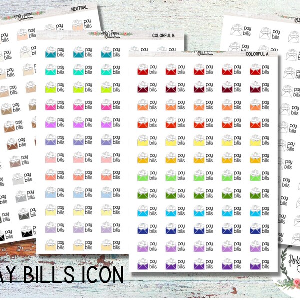 Bill Pay Stickers - Etsy