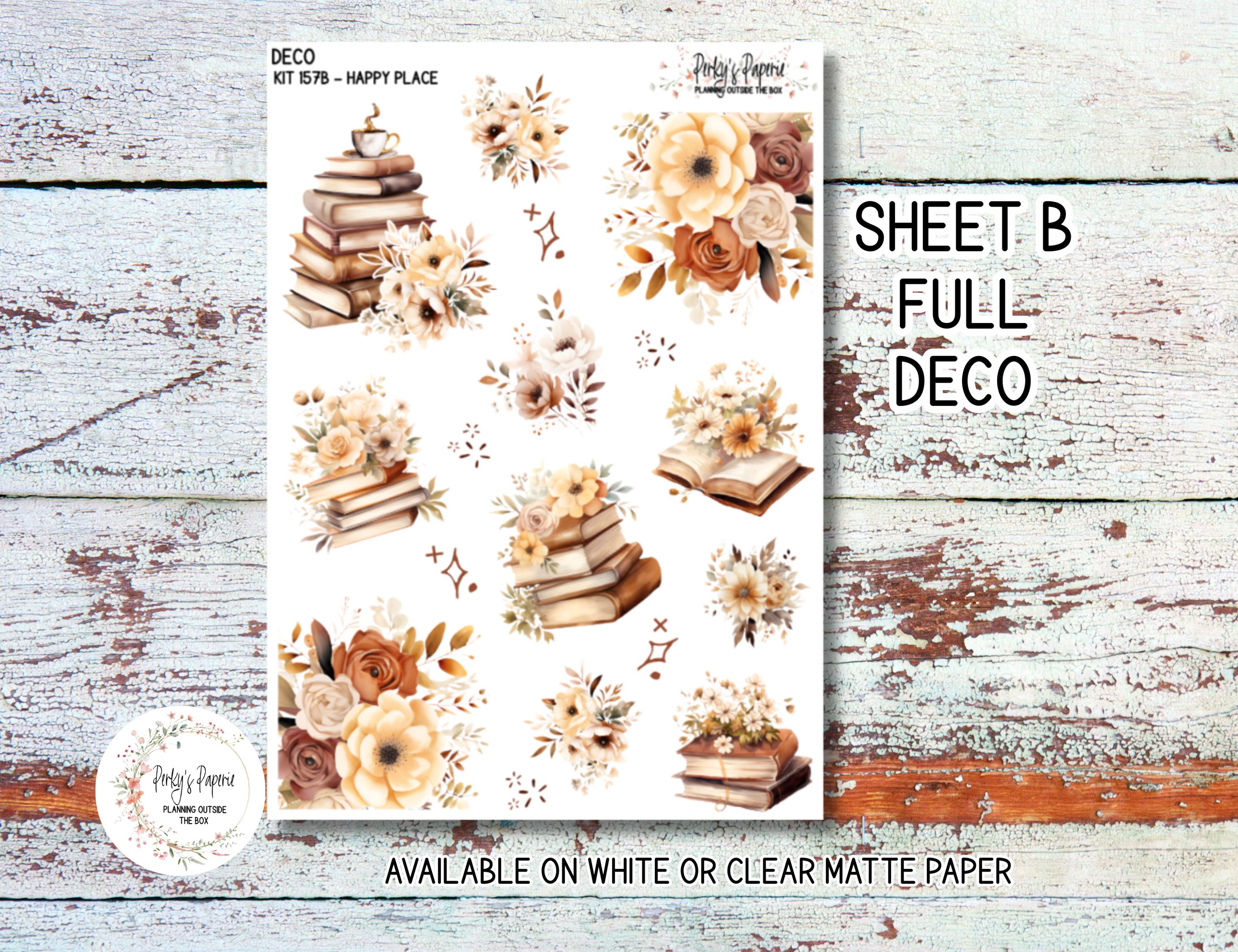 Happy Place Bookish Journaling Sticker Kit 157 | Cozy Reading Planner ...