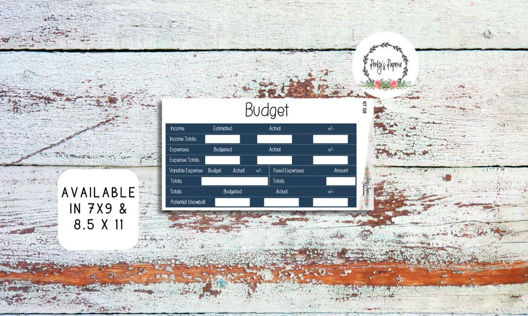 Monthly Budget Planner Stickers for Money Management and Low Income ...