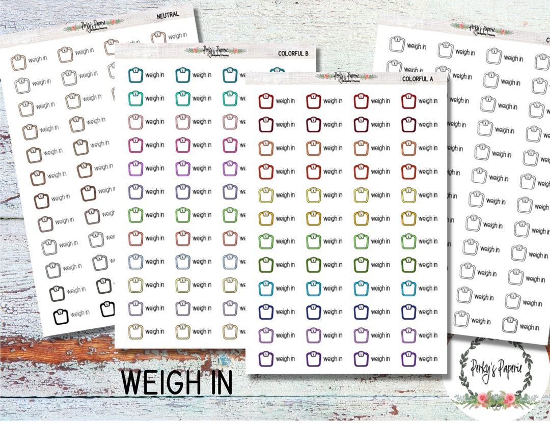 Weigh in Scale Icon Stickers | Scale | Weight Loss Journey | | Happy ...