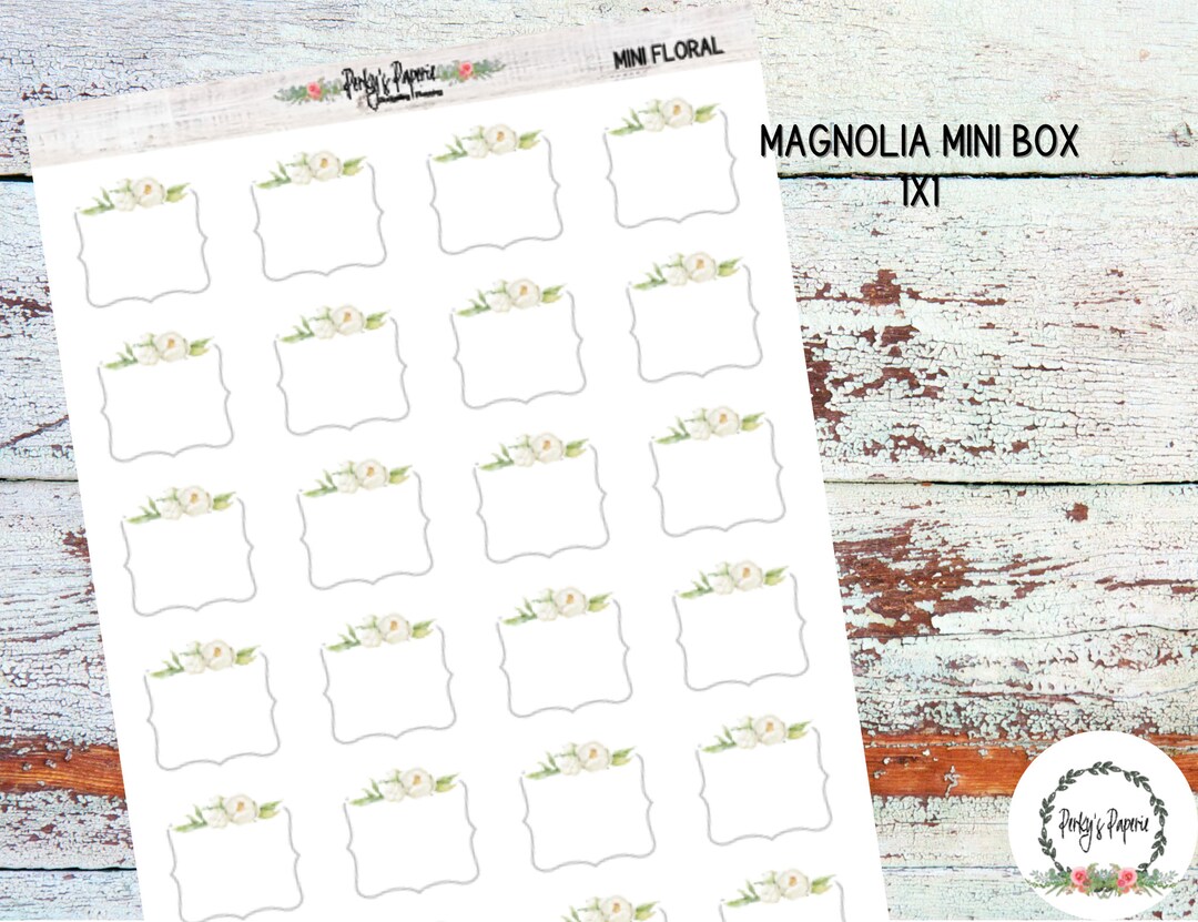 Mini Magnolia Floral Planner Box Decorative Planner Box - Etsy