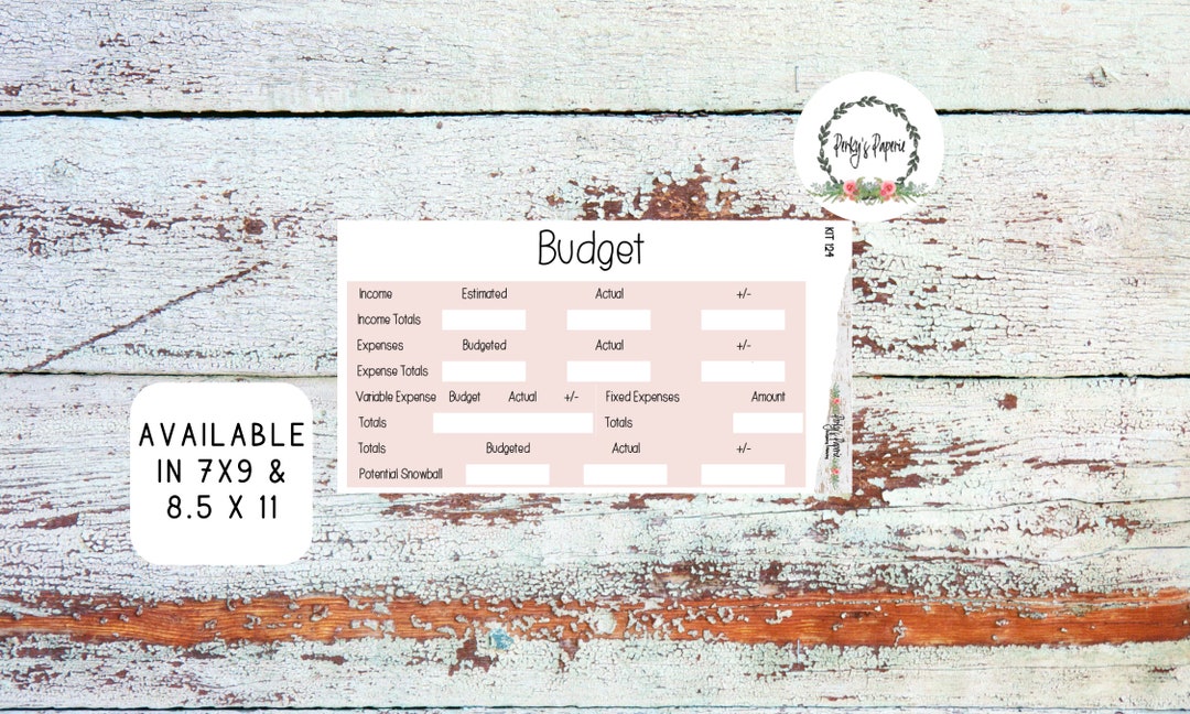 Monthly Budget Planner Stickers for Money Management and Low Income ...