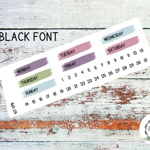 Vertical Planner Brush Stroke Mixed Color Date Covers Colorful Planner ...