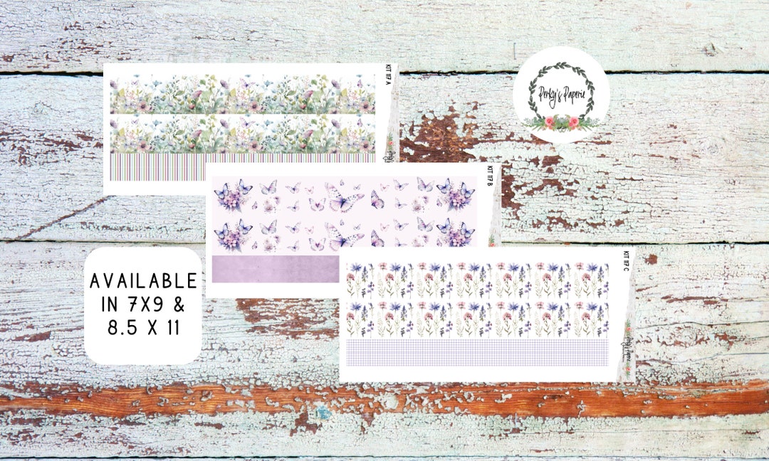 April Budget Headers Thick and Thin Washi to Adorn Tops Pages of Your ...
