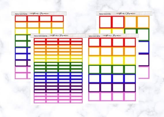 Classic HP Rainbow Colorful Boxes Colorful Boxes | Etsy