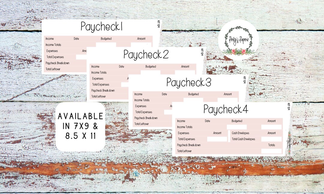 May Budget by Paycheck Budgeting Stickers, Pink Lemonade and Flowers ...