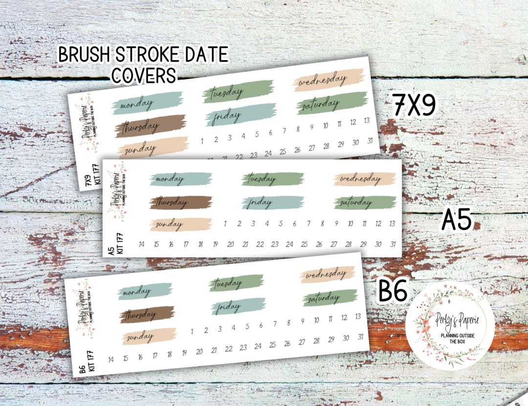 Fall Owls Brush Stroke Mixed Color Date Covers Colorful Planner ...